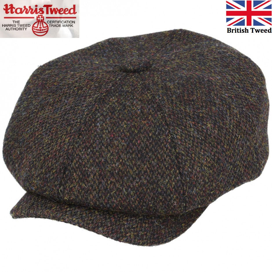 Gladwin Bond Harris Tweed Wool Newsboy Cap - Green-Brown – Planet Head wear
